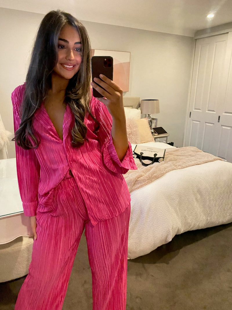 London Plisse Set | Fuchsia – ANITAMARIA