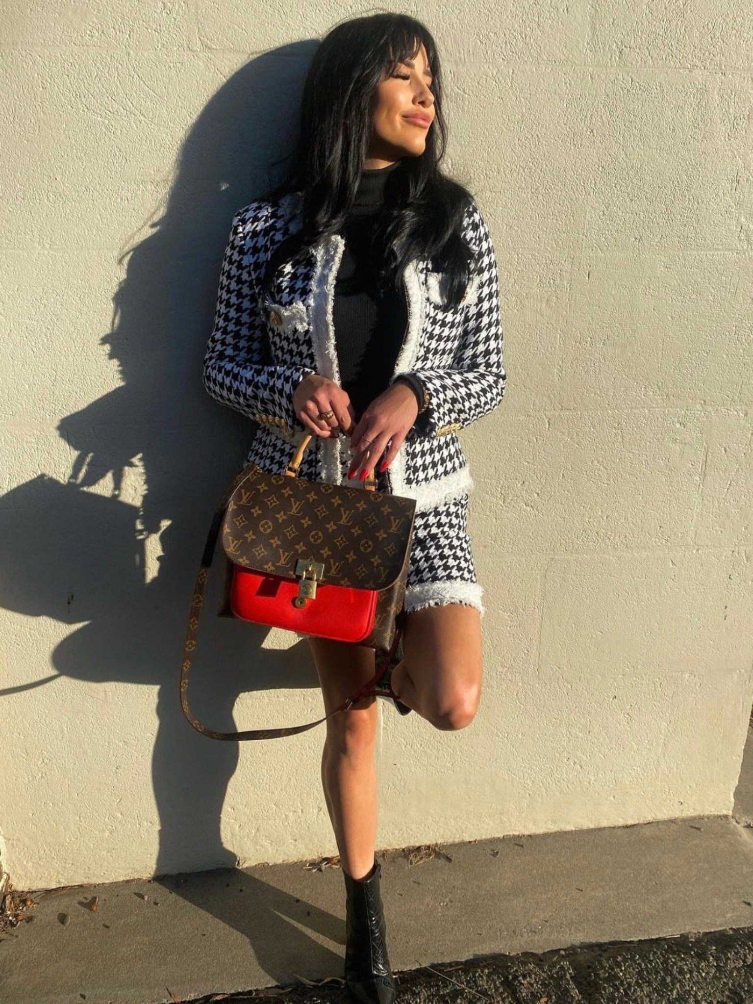 Francesca Houndstooth Two Piece Set | ANITAMARIA